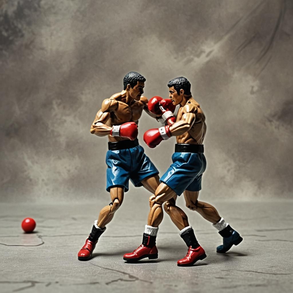 Action Figures two man boxer - AI Generated Artwork - NightCafe Creator