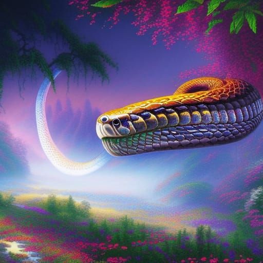 Best Snake Art Beautiful illustration drawing vector painting digital ...