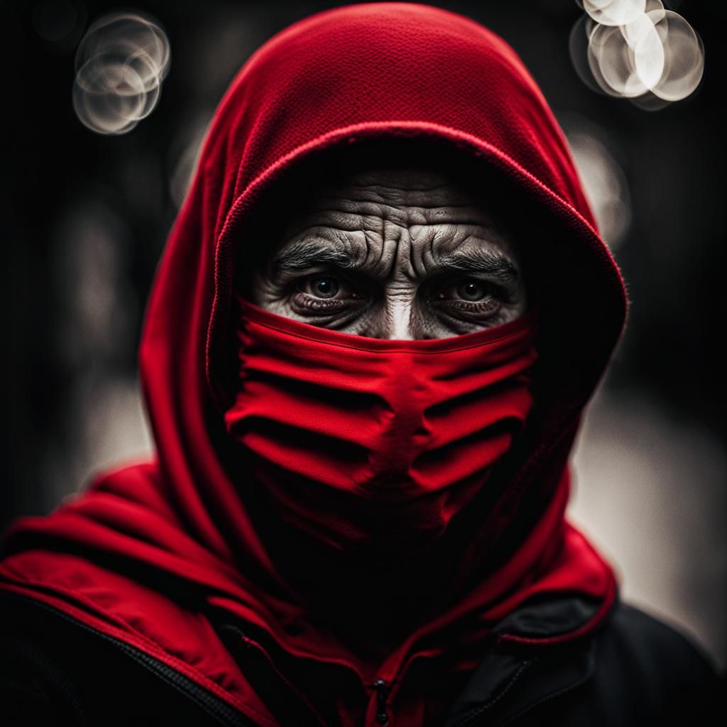The red masked man - AI Generated Artwork - NightCafe Creator