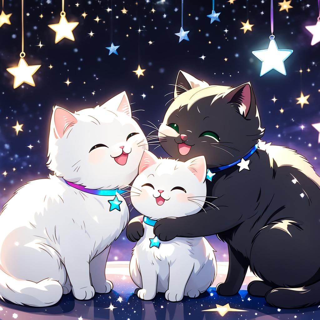 Snowfall, Midnightfrost, and Mistkit - AI Generated Artwork - NightCafe Creator