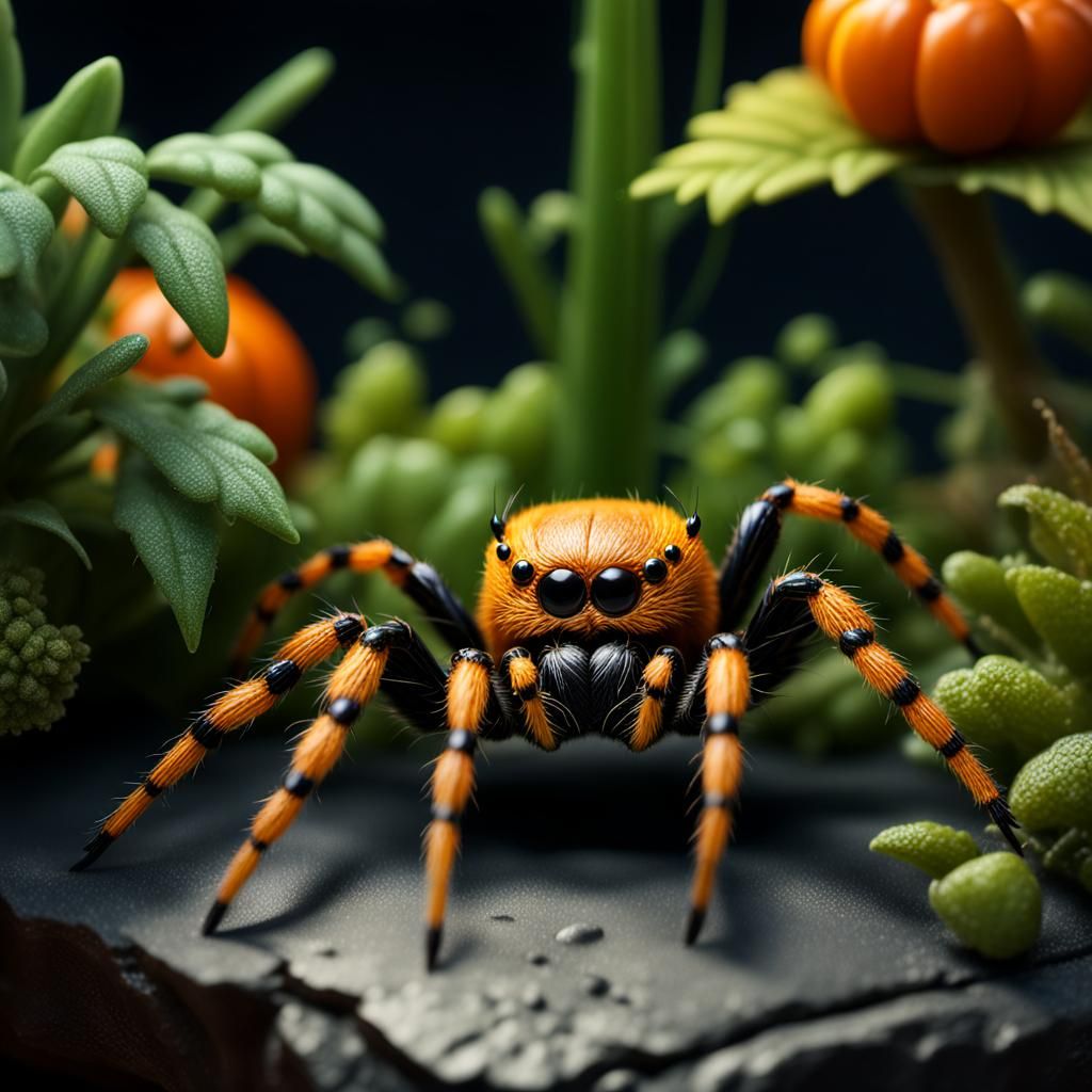 miniature spider Diorama - miniature spider Diorama