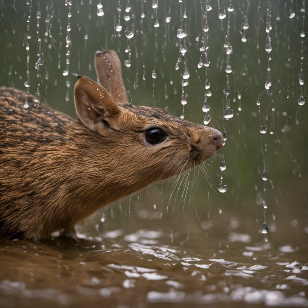 Raining varmints by Joel Sartore - AI Generated Artwork - NightCafe Creator