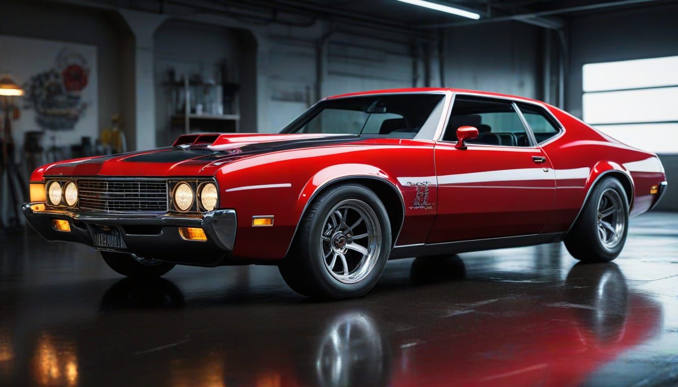 Sleek Futuristic Dragster Concept Car in Vibrant A... - AI Art