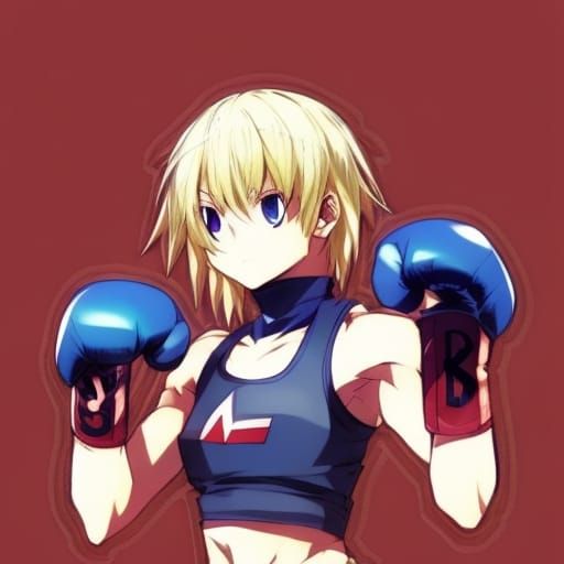 Blonde Boxing - AI Generated Artwork - NightCafe Creator
