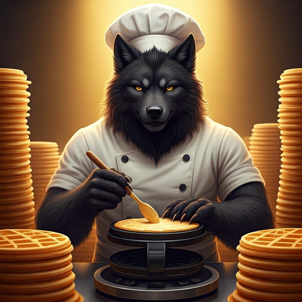 The Wolfish Waffle Chef - Werewolf Chef Masterfully Crafts T...