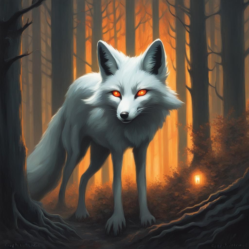 spooky fox - AI Generated Artwork - NightCafe Creator