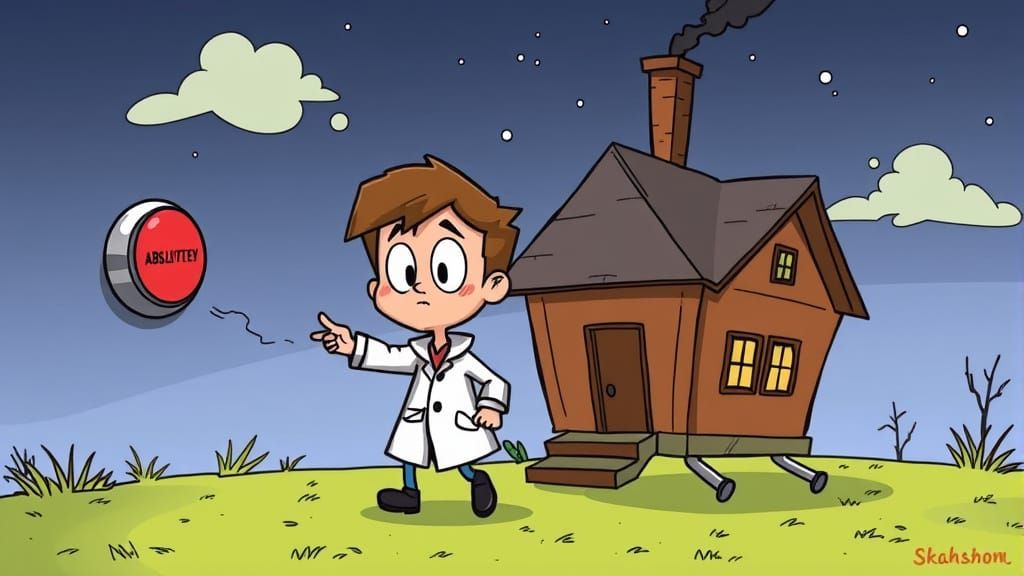 Cartoon Chaos Unleashed in Whimsical Lab Disaster - AI Art