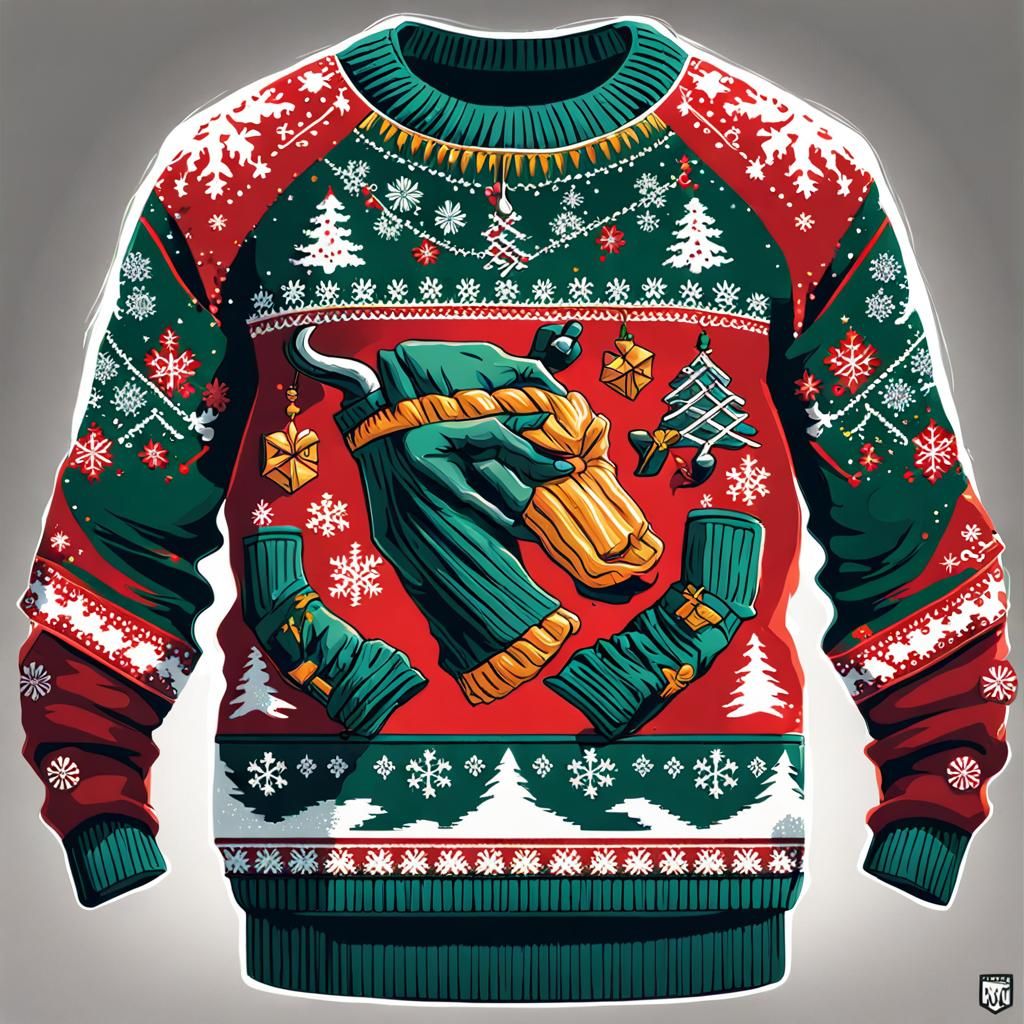 Ugly Christmas Sweater - AI Generated Artwork - NightCafe Creator
