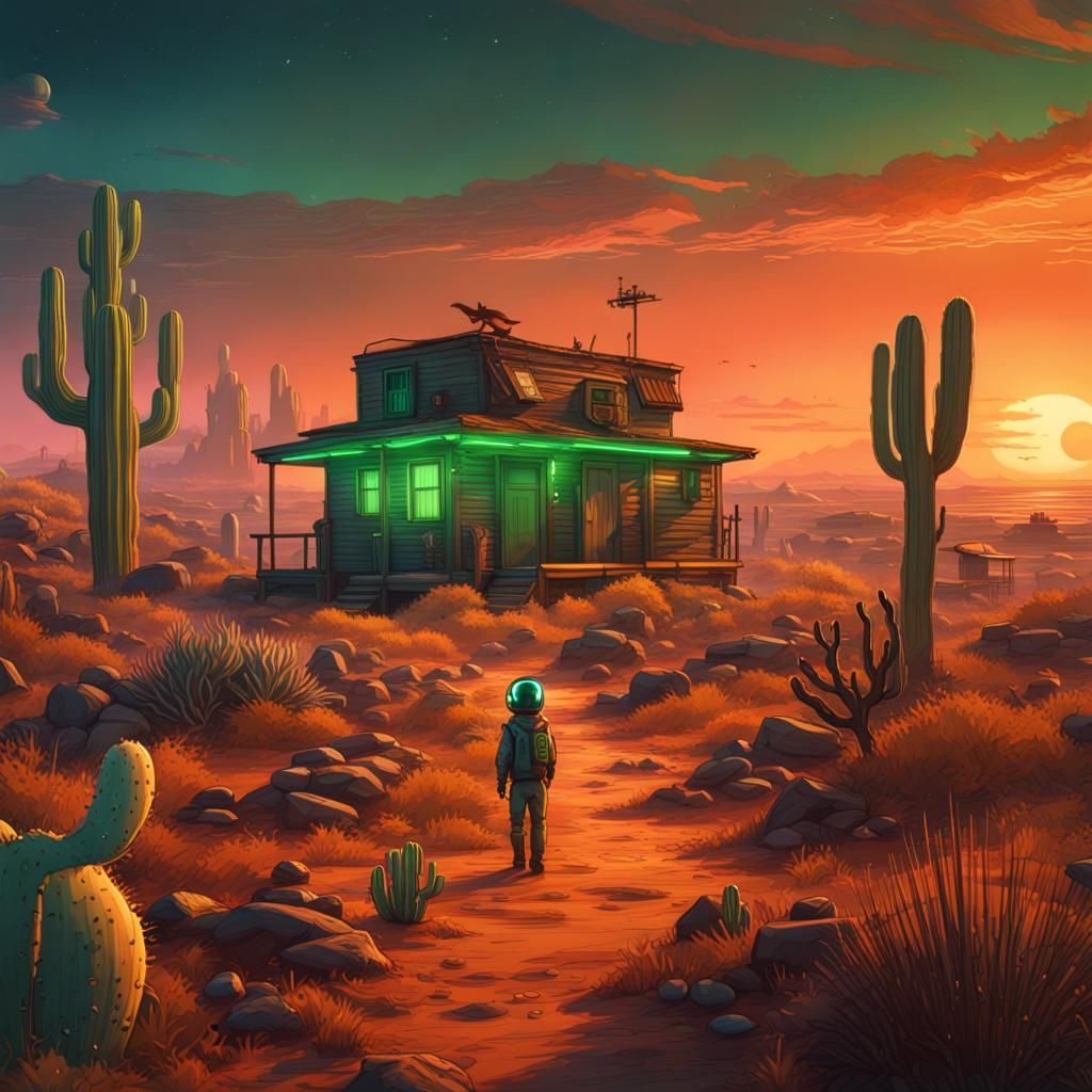 No man’s sky theme, Orange tallgrass landscape in the background, Ocean ...