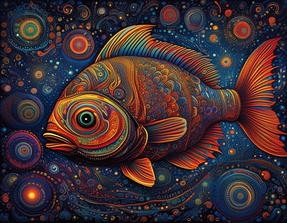 Cosmic Fish Dance - AI Generated Artwork - NightCafe Creator