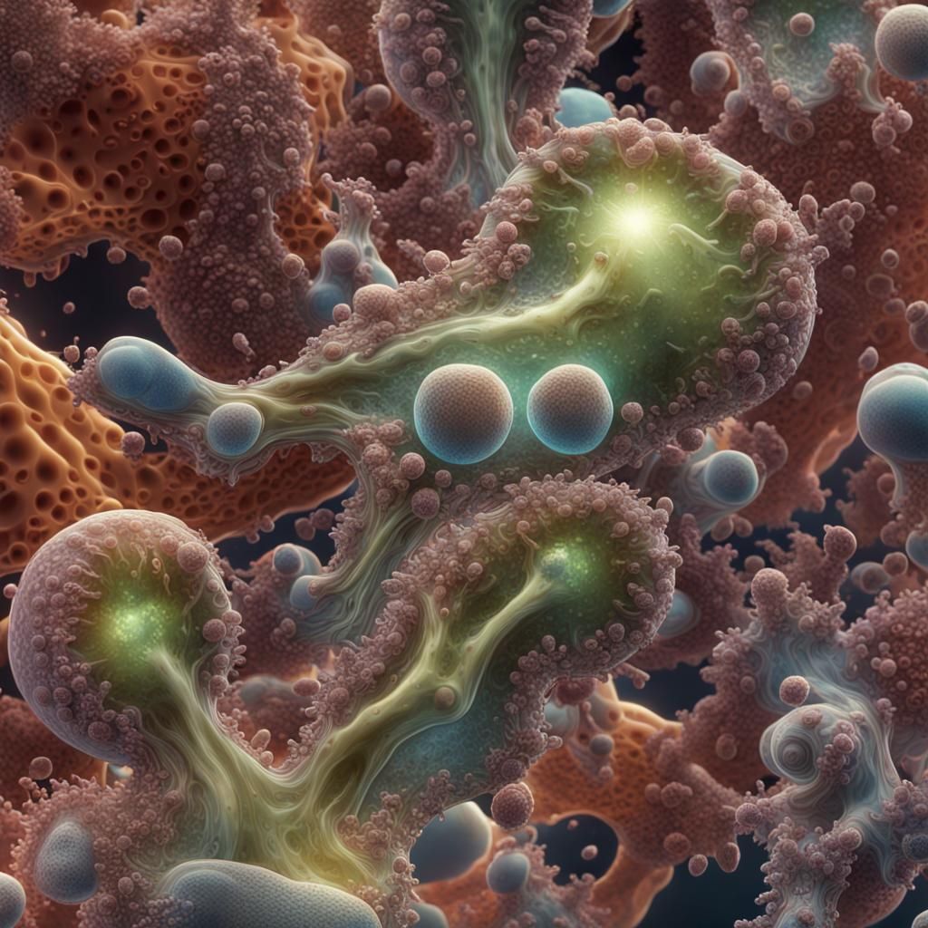 amoeba, art by James Cameron, Ridley Scott, RTX enhanced CGI render ...