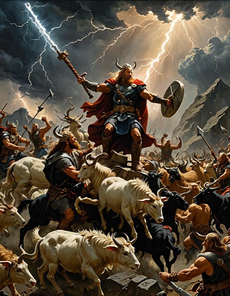 Thor - god of lightning, thunder, storms, sacred groves and trees ...