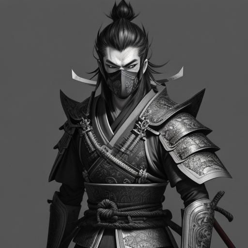 Surreal Samurai Masterpiece in Cyberpunk Manga Sty... - AI Art