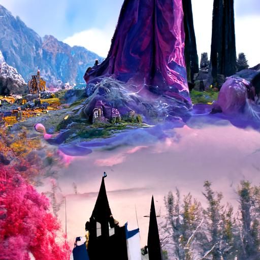 realistic wizard creating imaginary dreamland in time - AI Generated ...