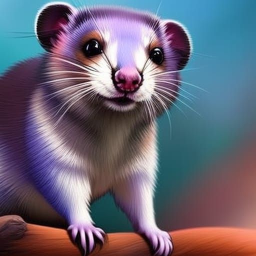Cute ferret - AI Generated Artwork - NightCafe Creator