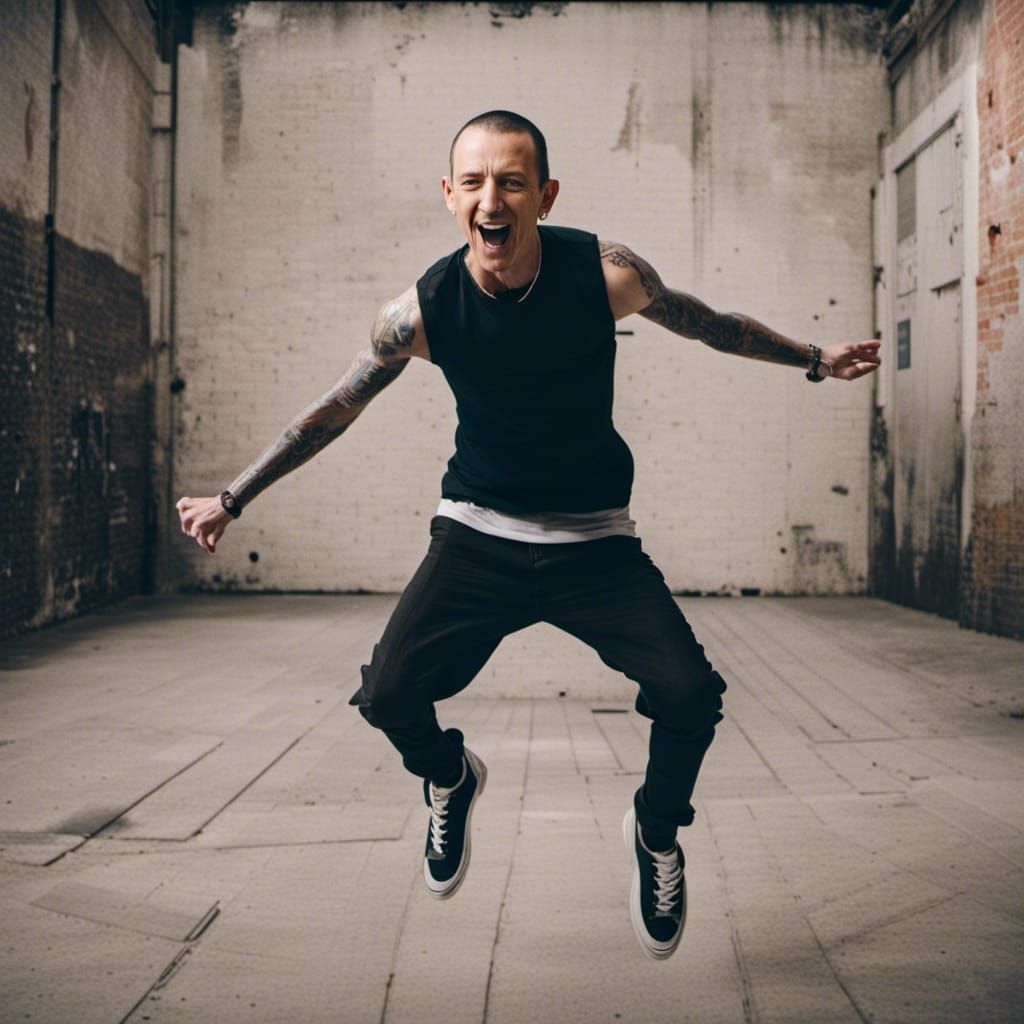 Jump dance with Chester Bennington - AI Generated Artwork - NightCafe ...