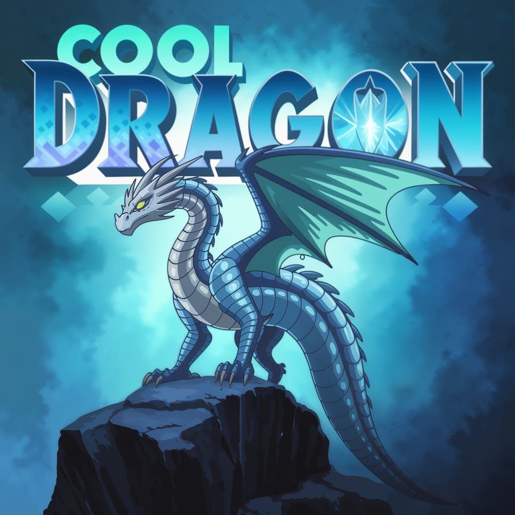 Majestic Dragon in Gradient Armor - AI Art