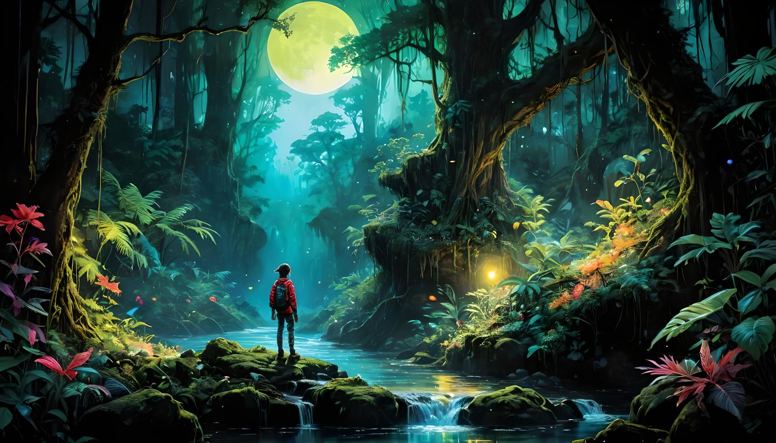 Nightly Rainforest Tour - AI Generated Artwork - NightCafe Creator