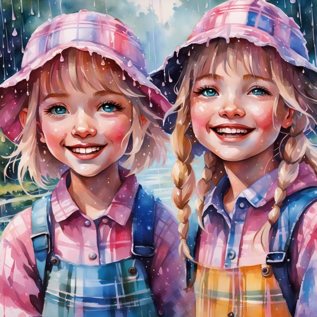 Twins in plaid - AI Generated Artwork - NightCafe Creator