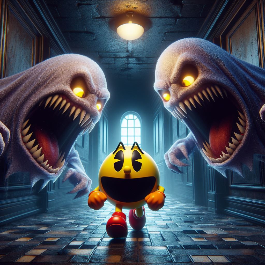 The horror of Pac Man - AI Generated Artwork - NightCafe Creator