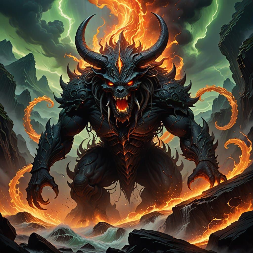 HELLISH DEMON FRONM THE ABYSS #1 - Surreal Demon Erupts from...