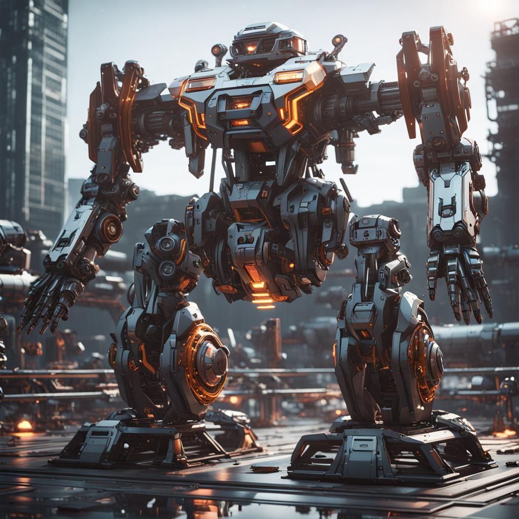 Mecha worker - AI Generated Artwork - NightCafe Creator