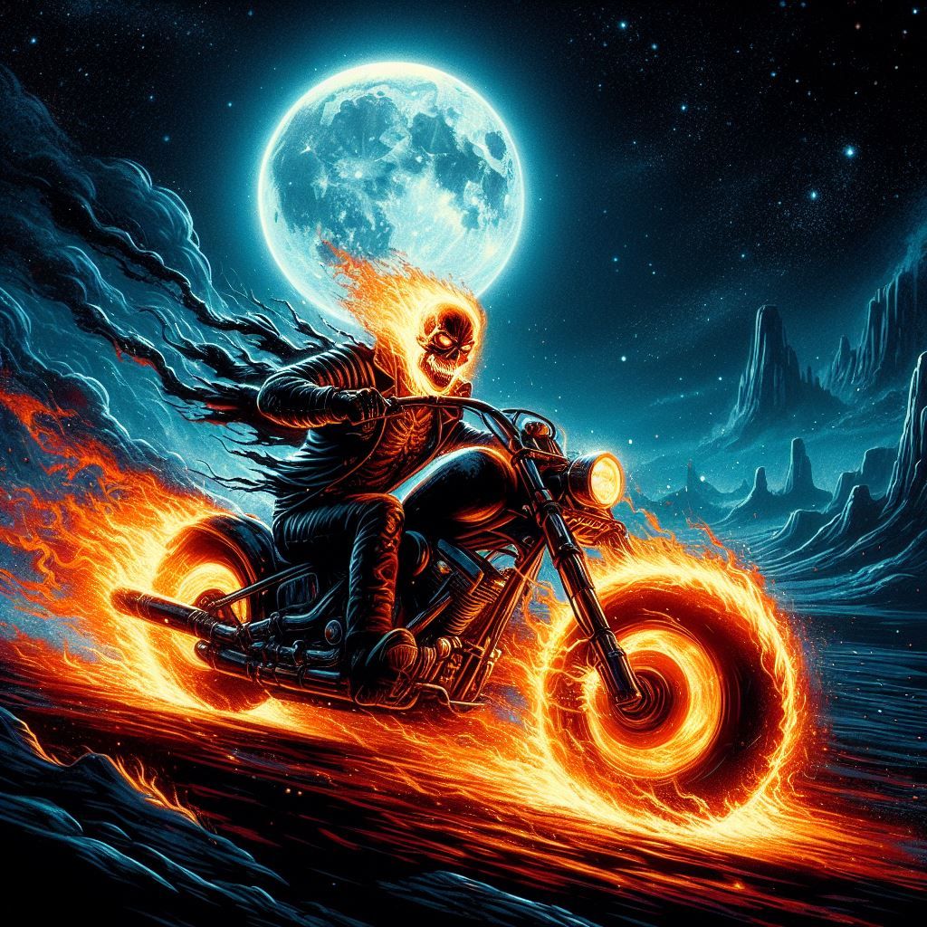 Ghost Rider (Dall-E 3 Edition) - AI Generated Artwork - NightCafe Creator