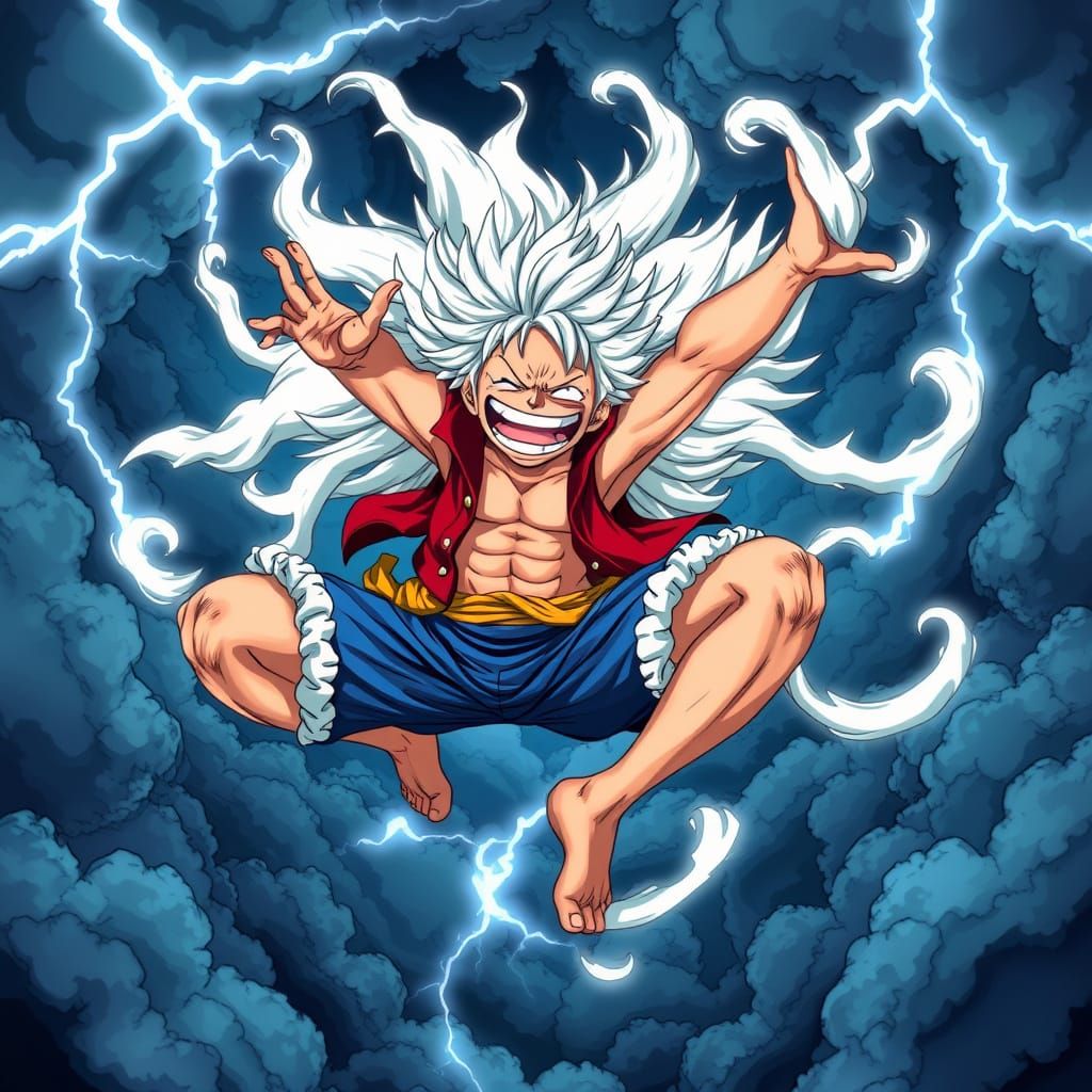 Gear Fifth Luffy Embodies Epic Anime Heroism - AI Art