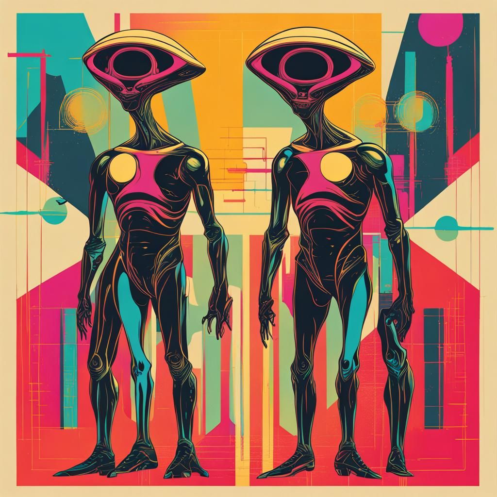 Aliens among humans on Earth - AI Generated Artwork - NightCafe Creator