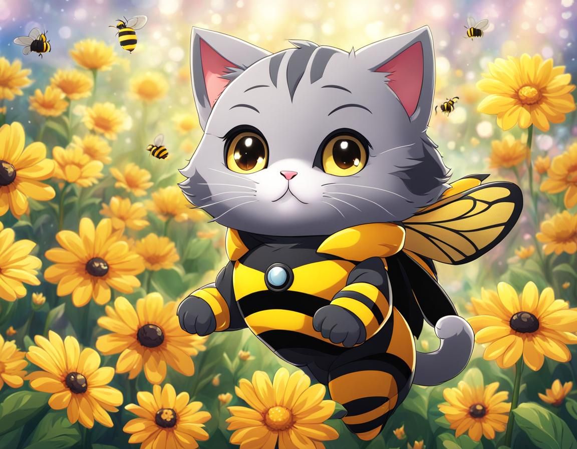 Cat Bee - AI Generated Artwork - NightCafe Creator