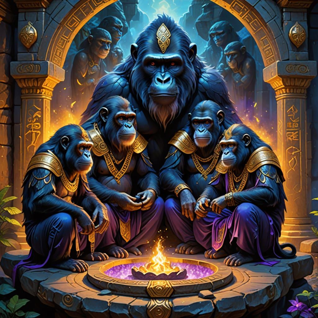 The Wise Mystic Apes – Guardians of Truth