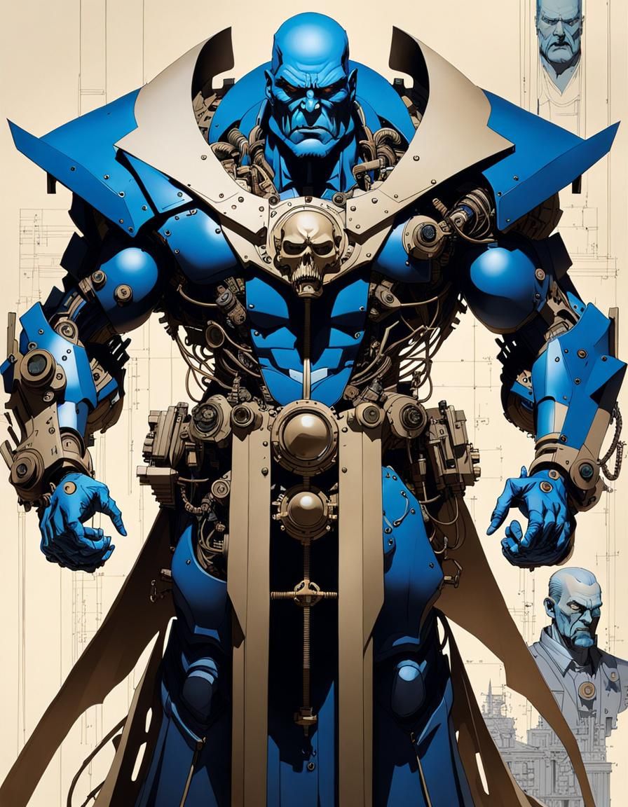 Blue Mech War Machine - AI Generated Artwork - NightCafe Creator