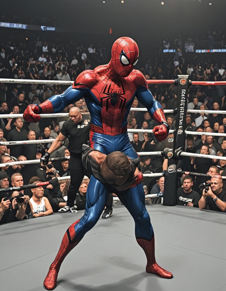 Spiderman in MMA - AI Generated Artwork - NightCafe Creator