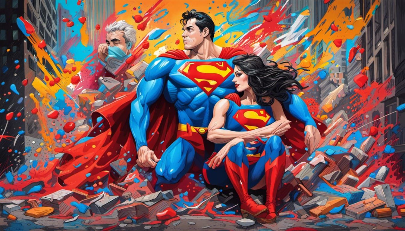 Superb Super Woman With Hero - AI Generated Artwork - NightCafe Creator