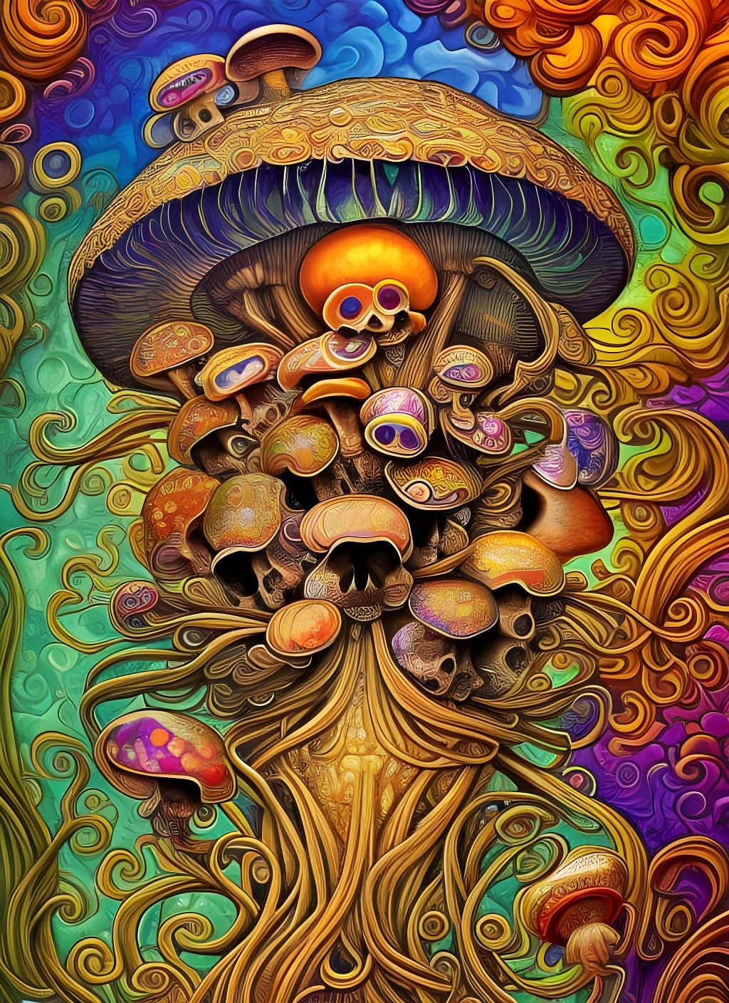 Towering Death Shroom - AI Generated Artwork - NightCafe Creator