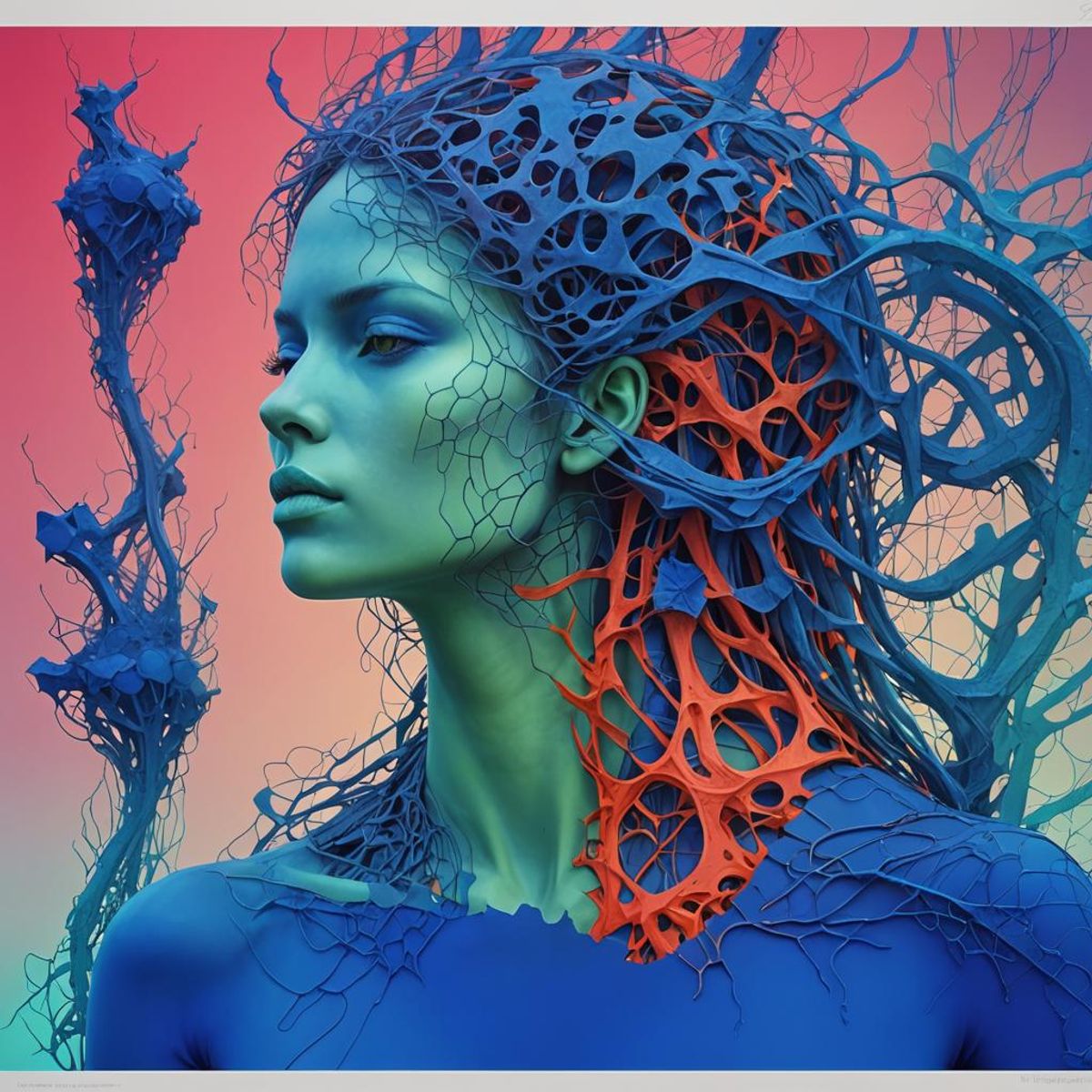 Texture forming a portrait - AI Generated Artwork - NightCafe Creator