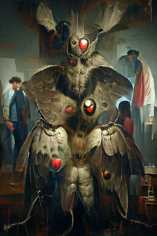 Mothman M4 - AI Generated Artwork - NightCafe Creator