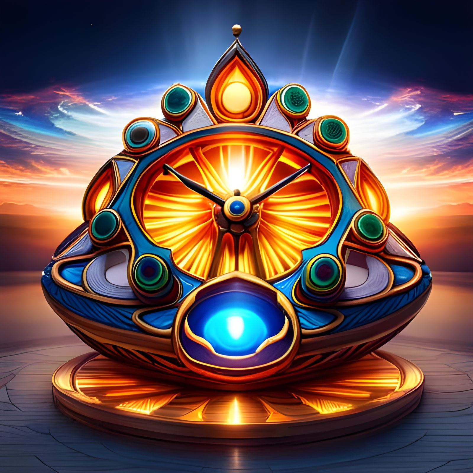 Ancient clock - AI Generated Artwork - NightCafe Creator