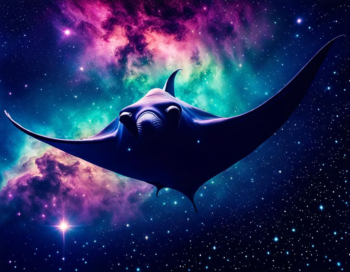 Space Manta - AI Generated Artwork - NightCafe Creator