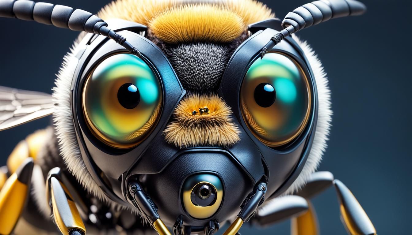 CYBORG bee - AI Generated Artwork - NightCafe Creator