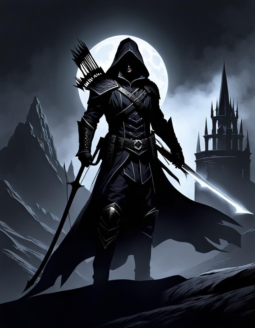 A solitary figure, the Dark Ranger prowls the night, a ghost amidst the ...
