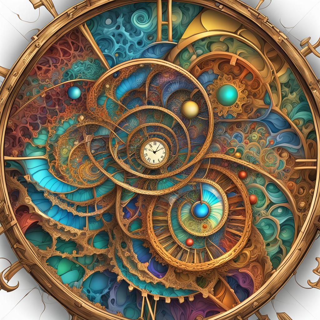 colorful clock - AI Generated Artwork - NightCafe Creator