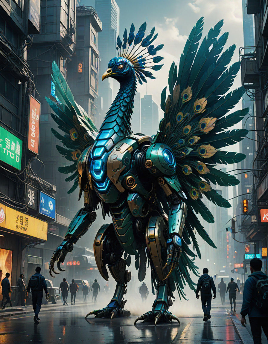 the P.E.A.cock - Gigantic Mechanical Peacock Dominates Futur...