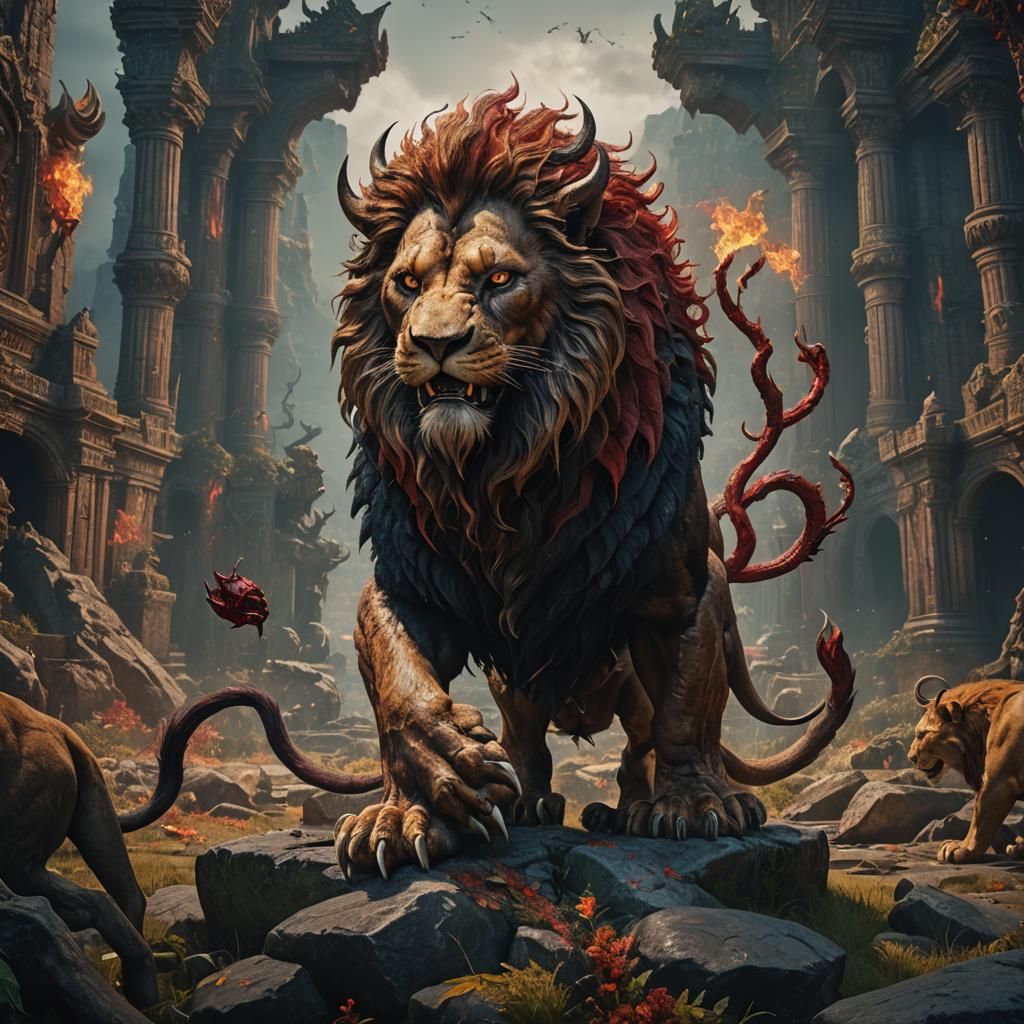 A Devil lion - AI Generated Artwork - NightCafe Creator
