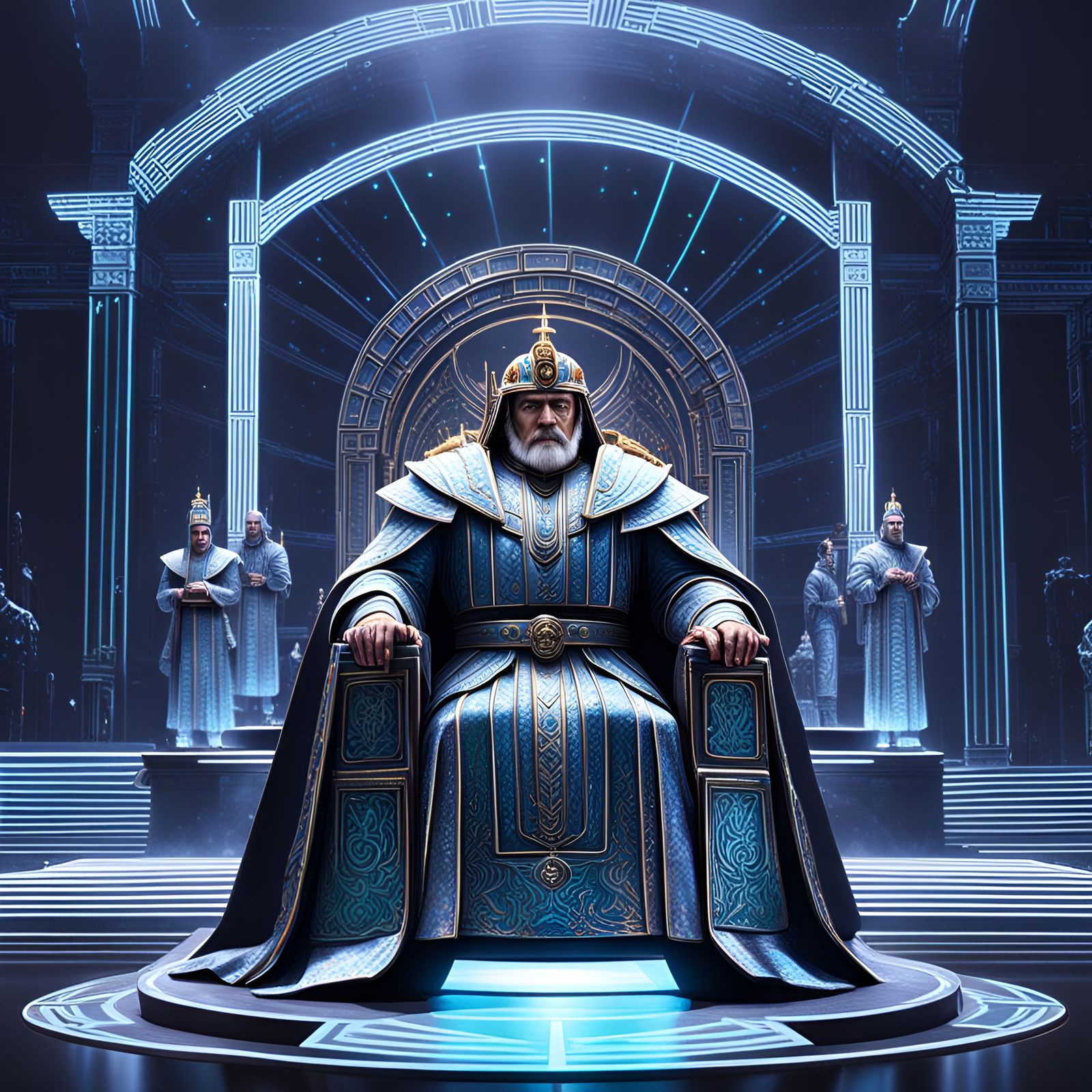 Gilgamesh on the Sumerian Throne - AI Generated Artwork - NightCafe Creator