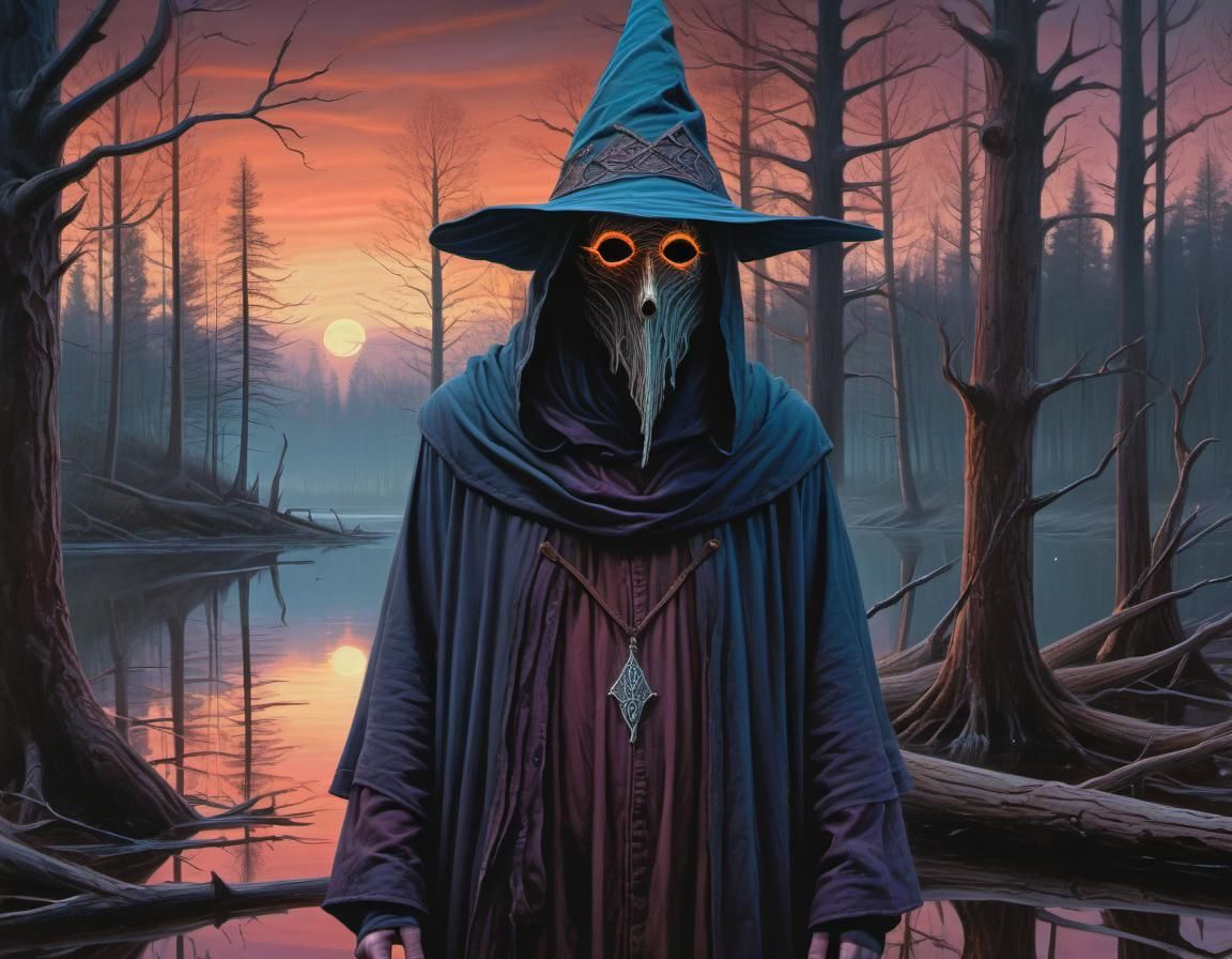 Dark wizard-druid - AI Generated Artwork - NightCafe Creator