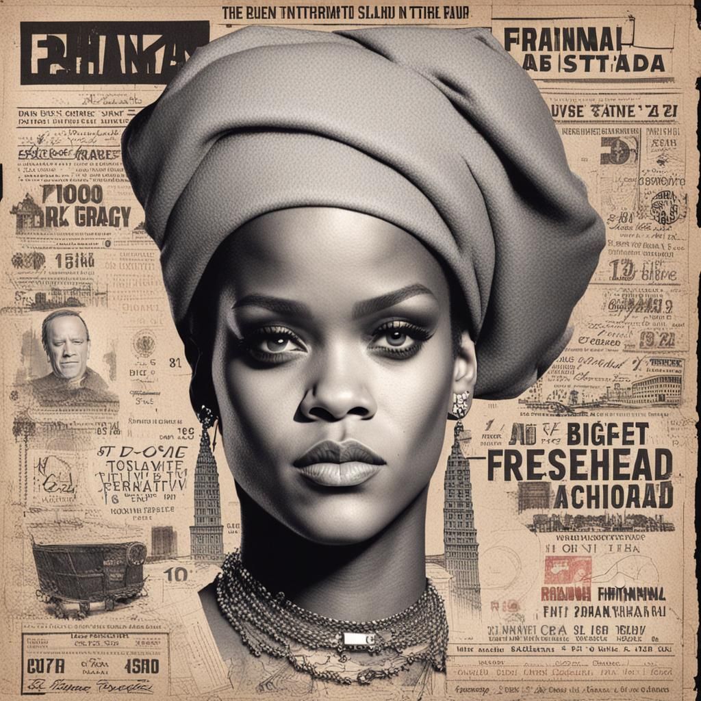 Rihanna has the biggest forehead in the world - AI Generated Artwork ...