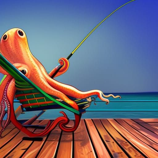 Fishing is life. - AI Generated Artwork - NightCafe Creator