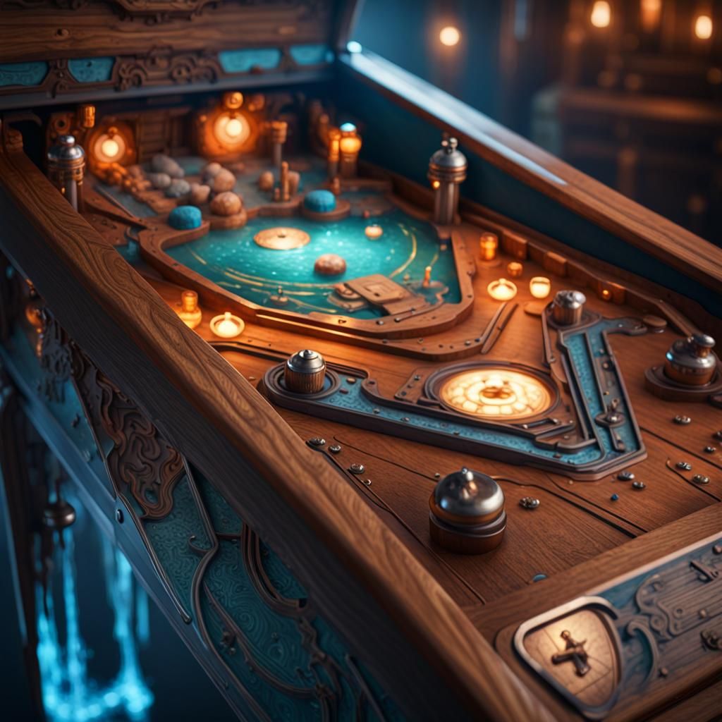 Oldy timey pinball machine - AI Generated Artwork - NightCafe Creator