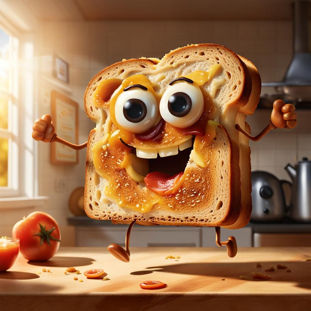 Anthropomorphic Toast - AI Generated Artwork - NightCafe Creator